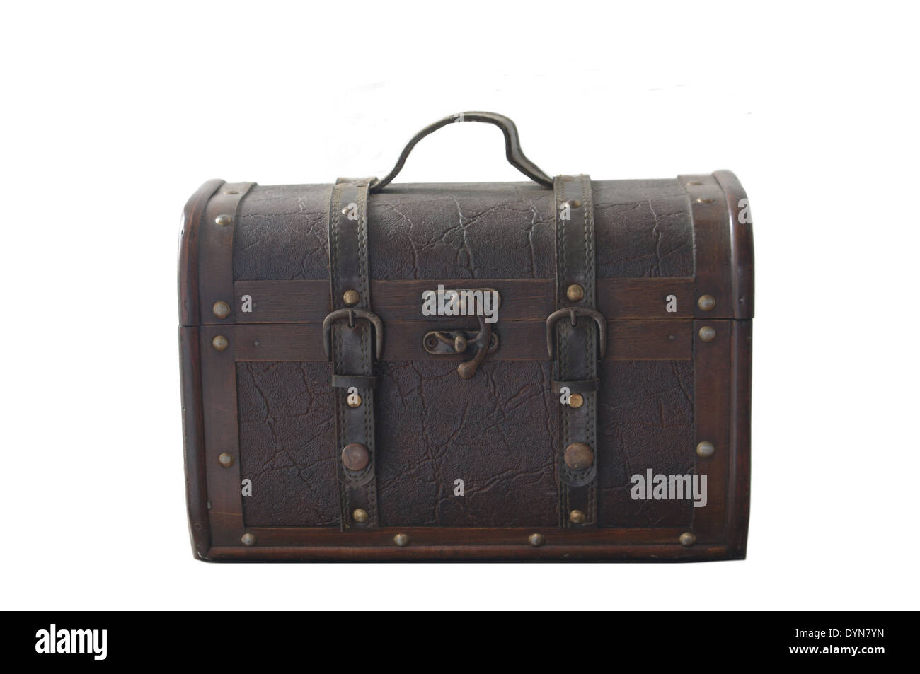 old chest on white background Stock Photo - Alamy
