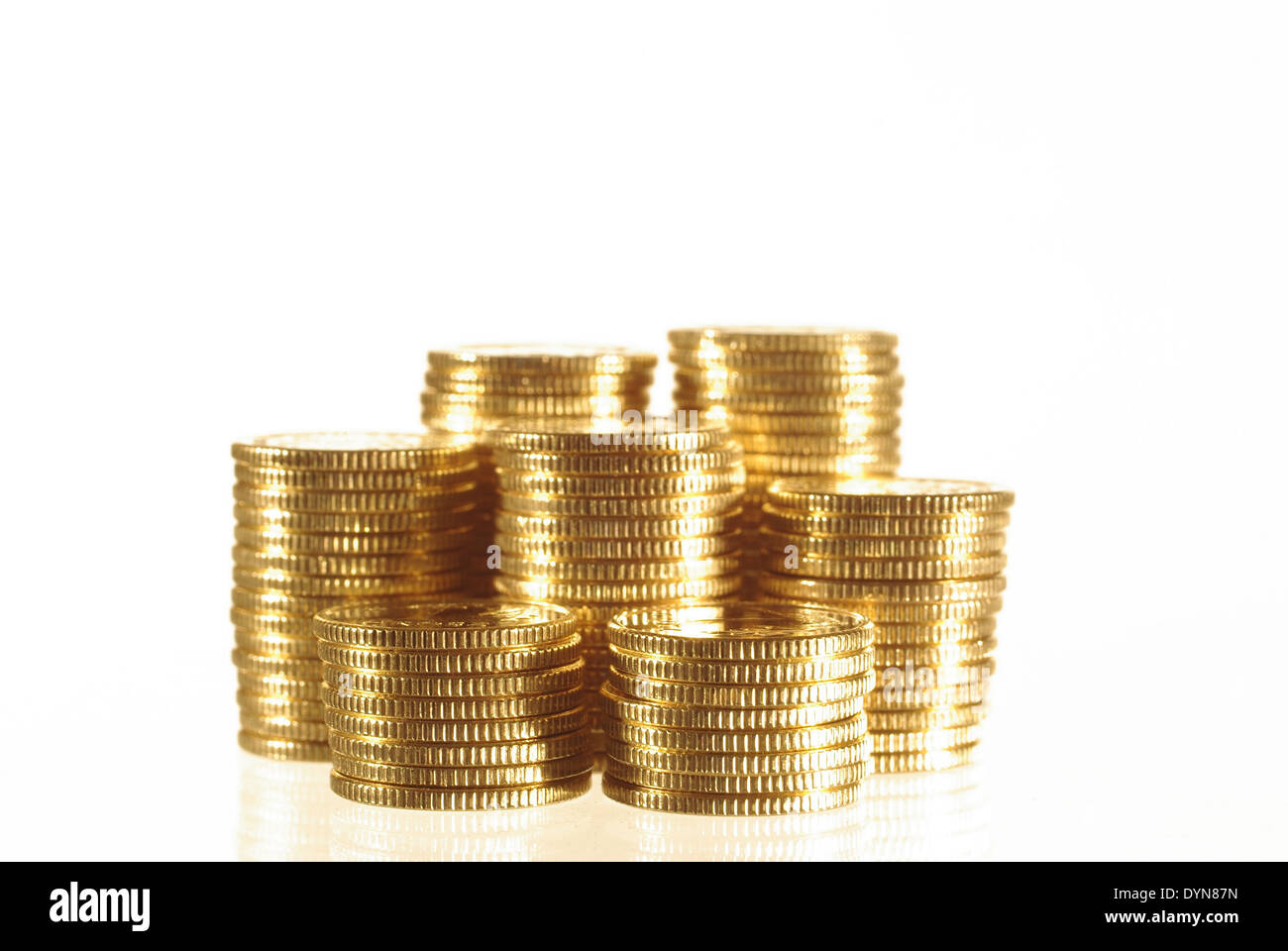 gold coin on white background Stock Photo - Alamy