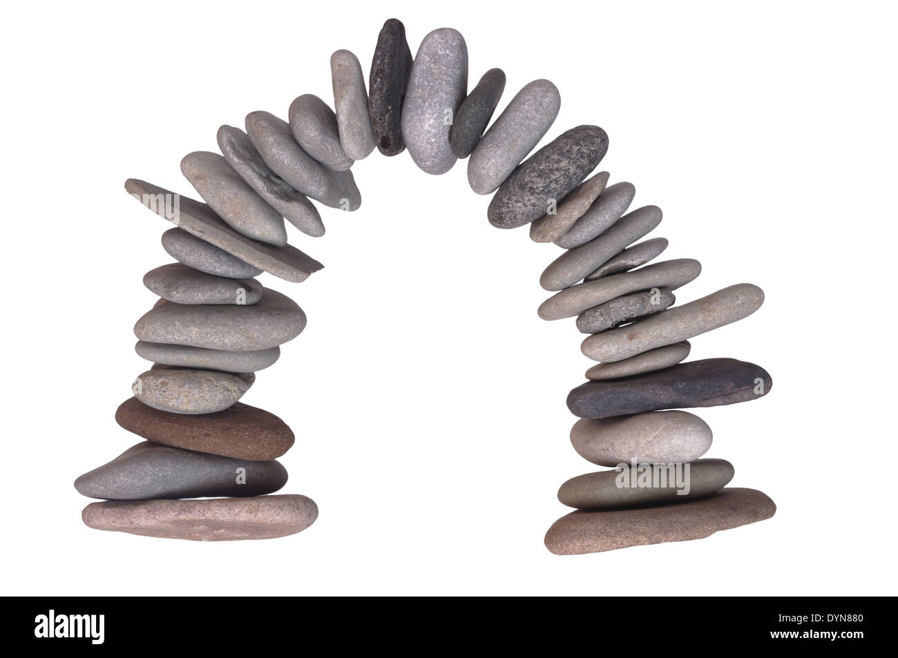 stone bow on a white background Stock Photo - Alamy