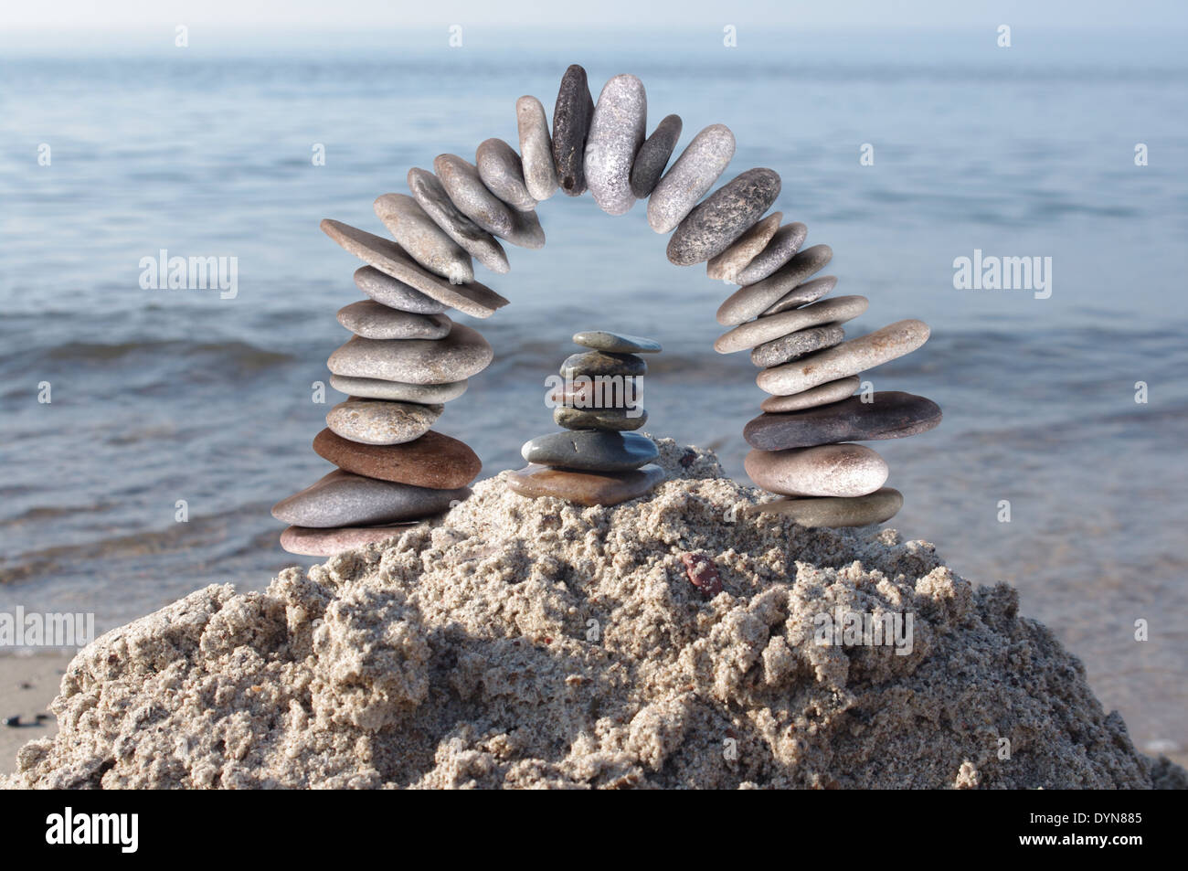 stone bow on a sea background Stock Photo - Alamy
