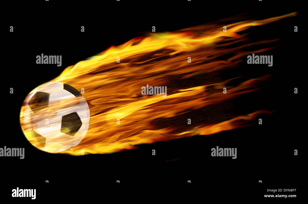 fiery ball on black background Stock Photo - Alamy