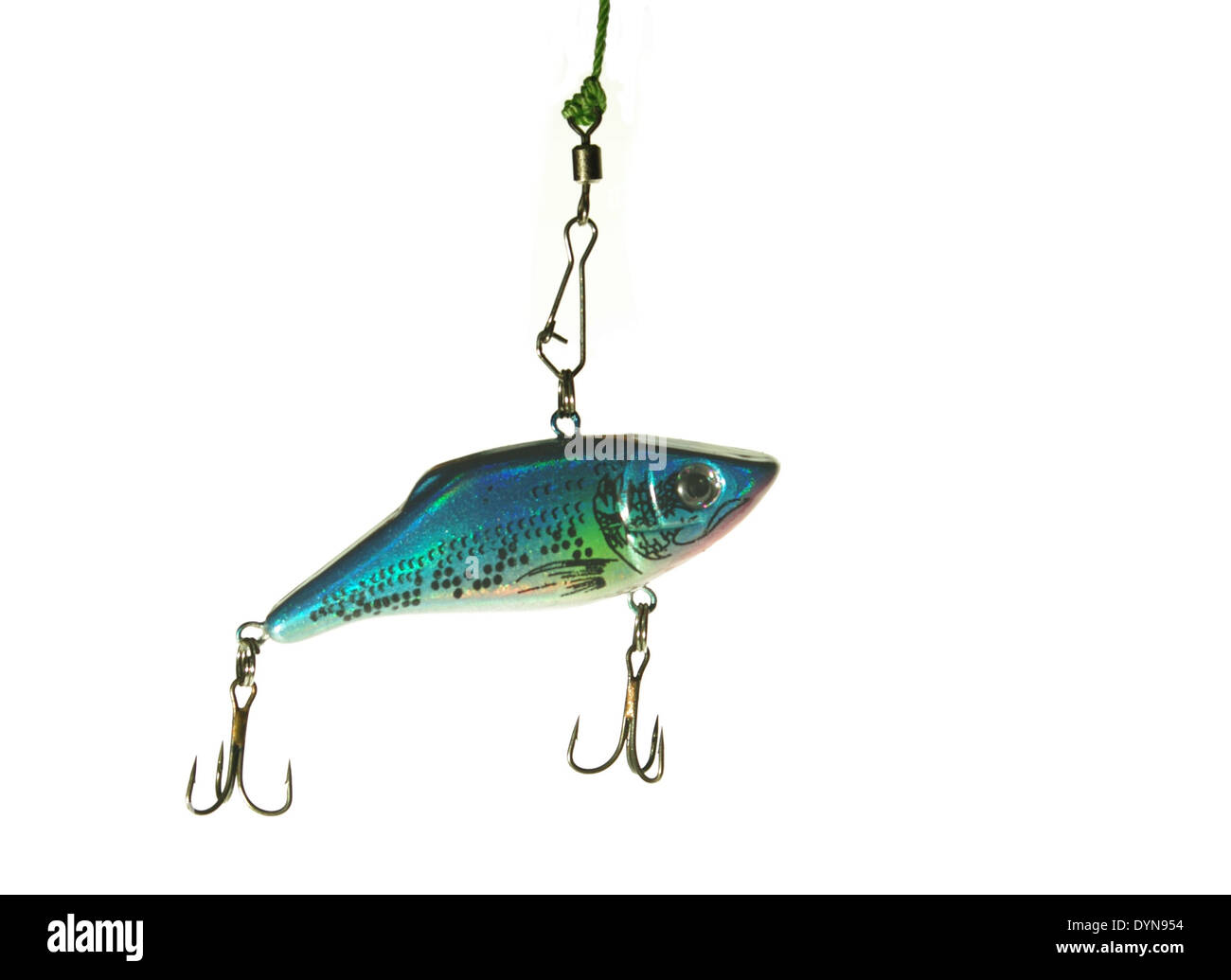 blue wobbler for fishing on white background Stock Photo - Alamy