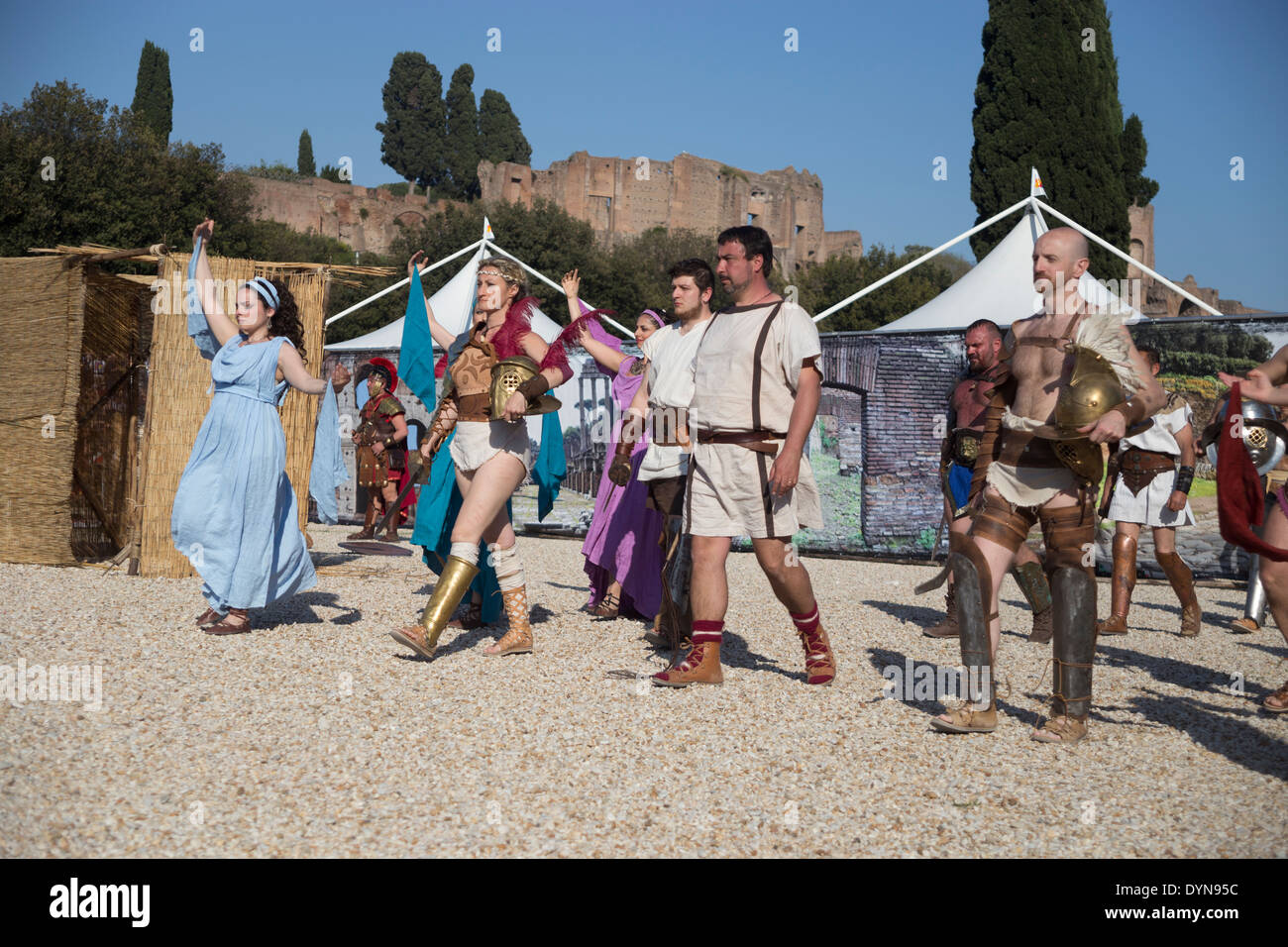 Celebration and pageant of 2767 birthday of Rome Stock Photo - Alamy