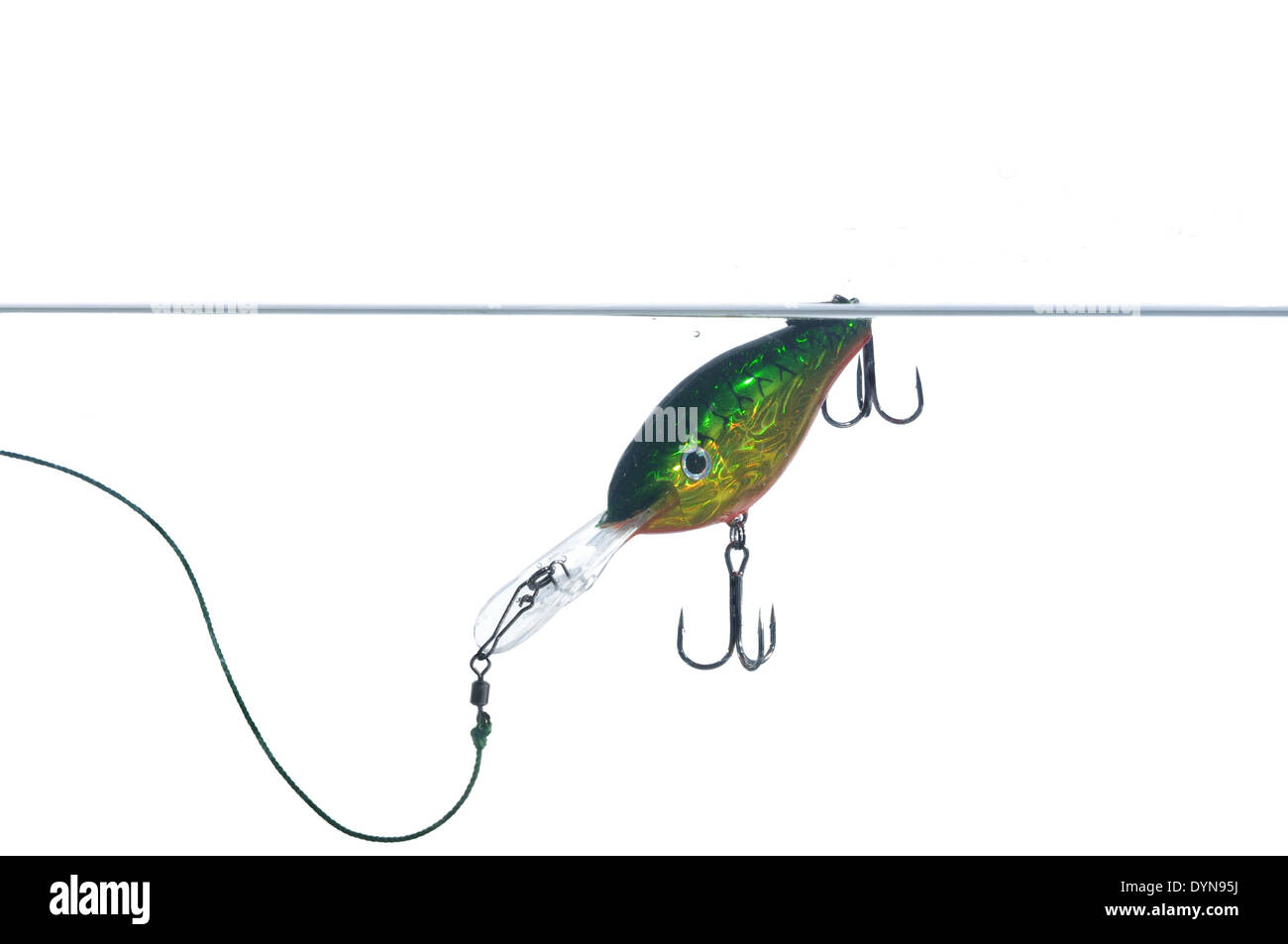 wobbler for fishing in water on white background Stock Photo - Alamy