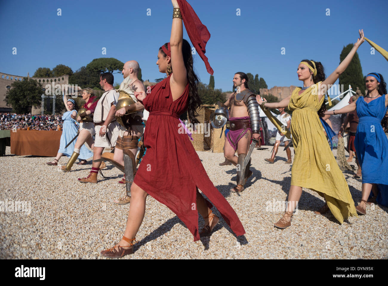 Celebration and pageant of 2767 birthday of Rome Stock Photo - Alamy