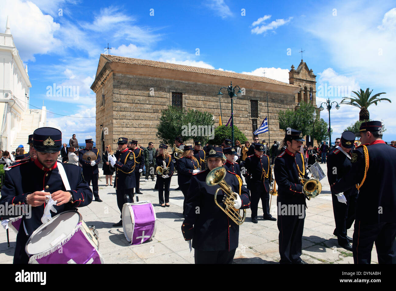 greece ionian zakynthos island easter good friday religious procession ...