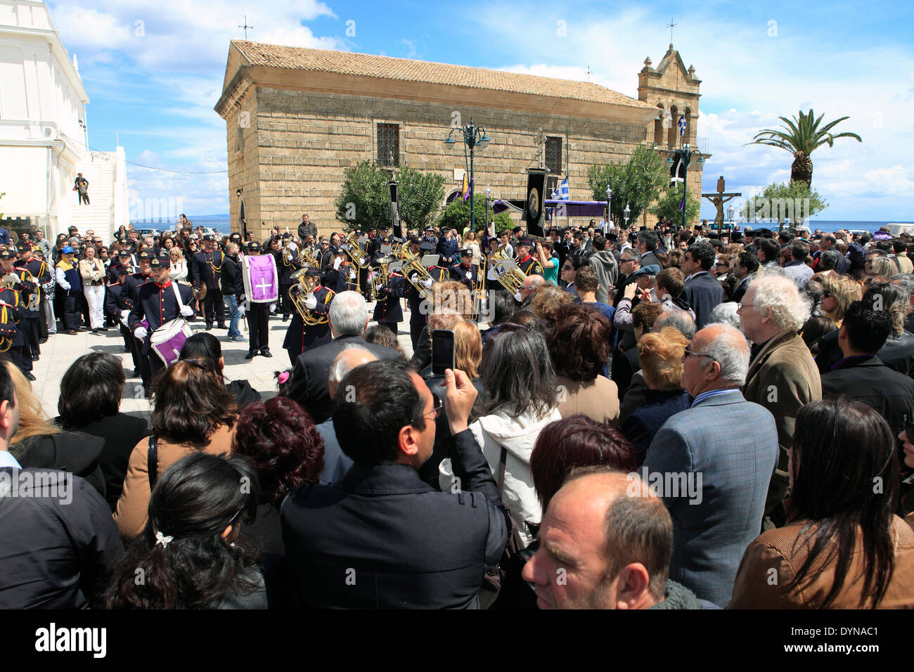 greece ionian zakynthos island easter good friday religious procession ...