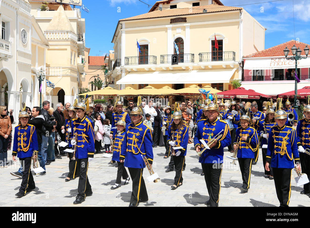 greece ionian zakynthos island easter good friday religious procession ...