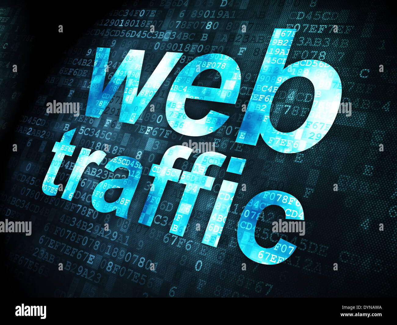 SEO web development concept: Web Traffic on digital background Stock Photo - Alamy