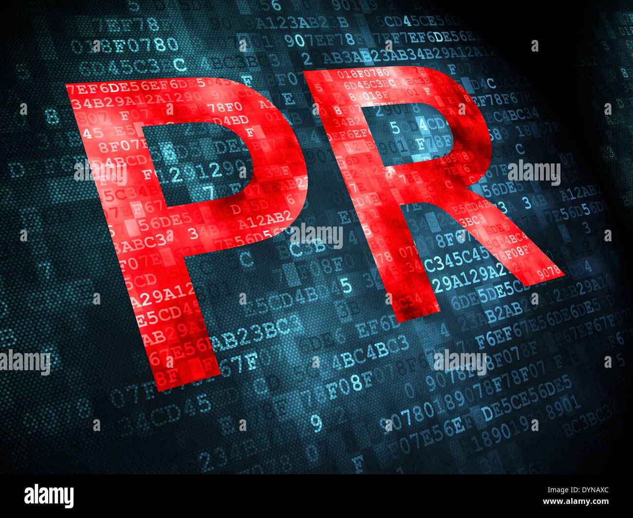 Marketing concept: PR on digital background Stock Photo - Alamy