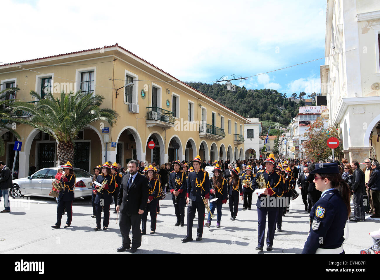 greece ionian zakynthos island easter good friday religious procession ...