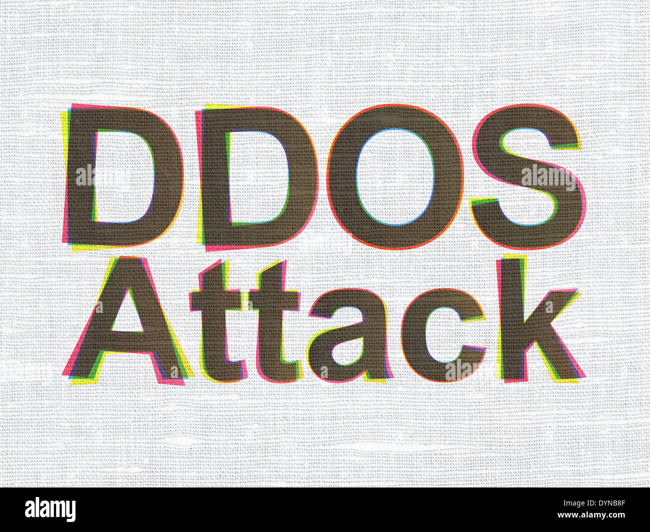 Security concept: DDOS Attack on fabric texture background Stock Photo ...