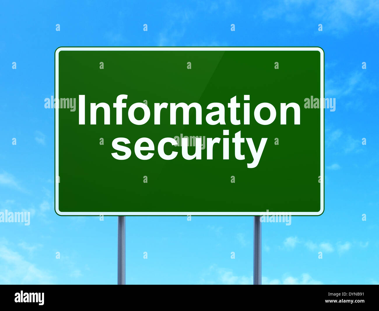 Security concept: Information Security on road sign background Stock ...