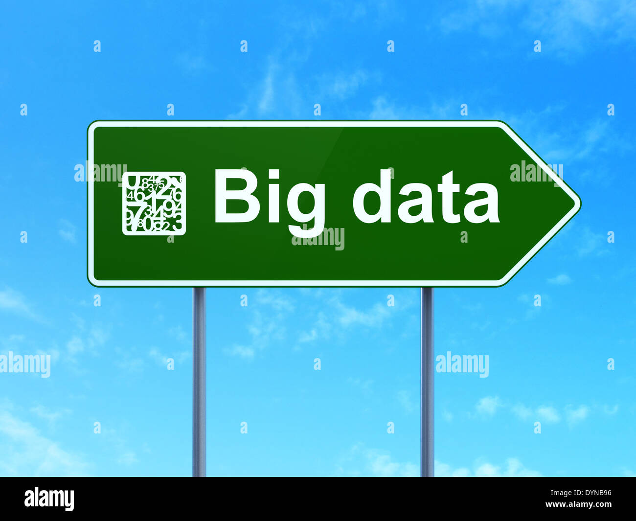Data concept: Big Data and Numbers on road sign background Stock Photo ...