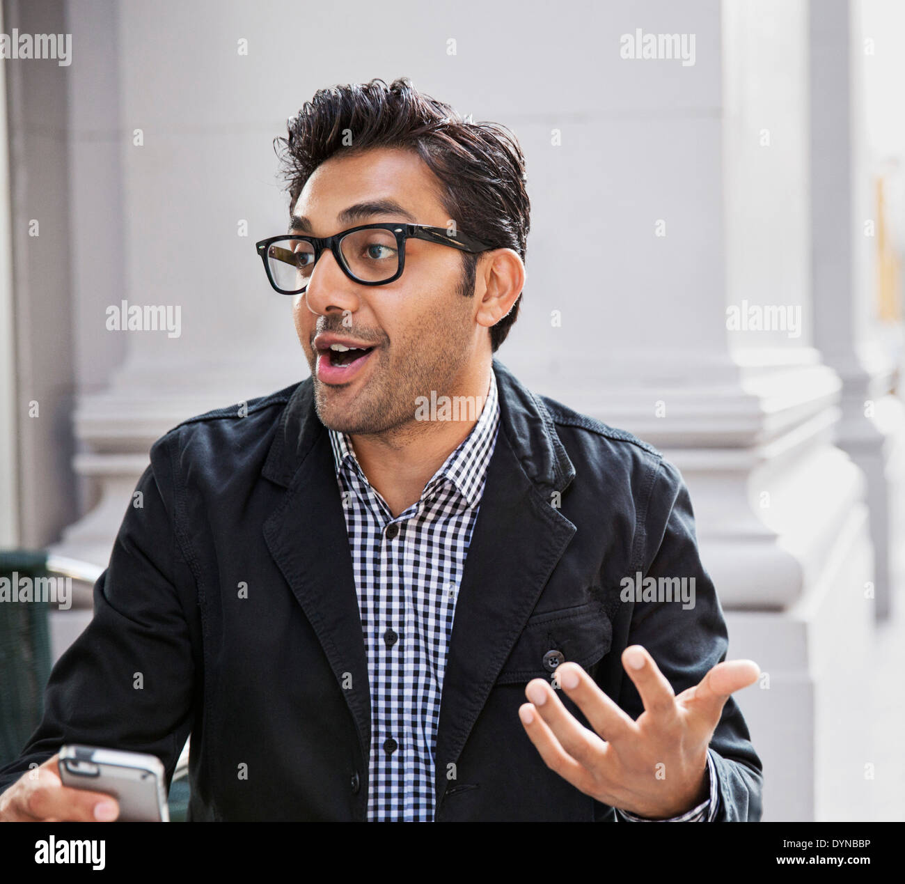 Middle eastern man talking hi-res stock photography and images - Alamy