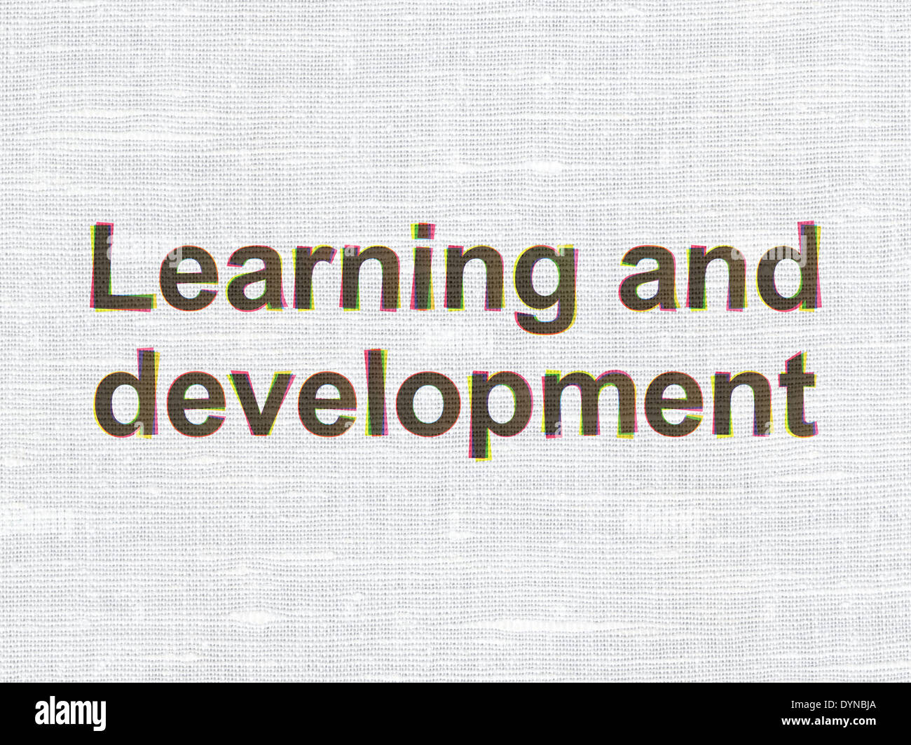 Education concept: Learning And Development on fabric texture ...