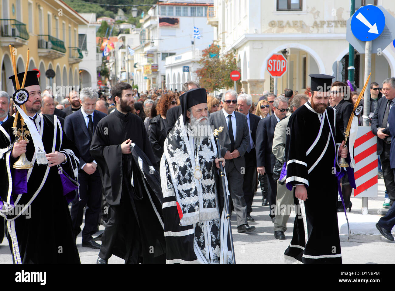 greece ionian zakynthos island easter good friday religious procession ...