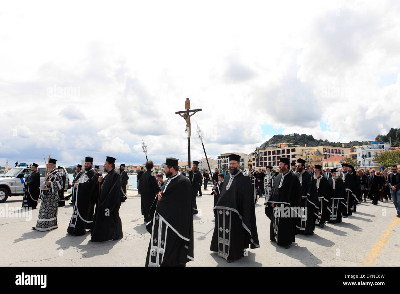 greece ionian zakynthos island easter good friday religious procession ...