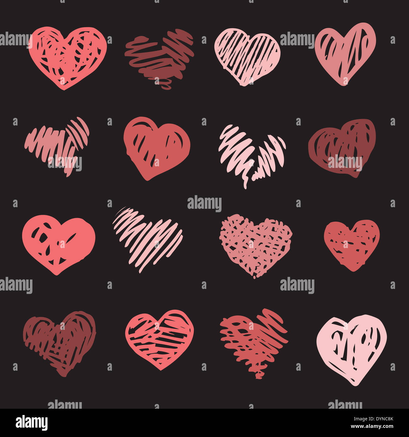 Heart. Set of design elements. Vector illustration Stock Photo - Alamy