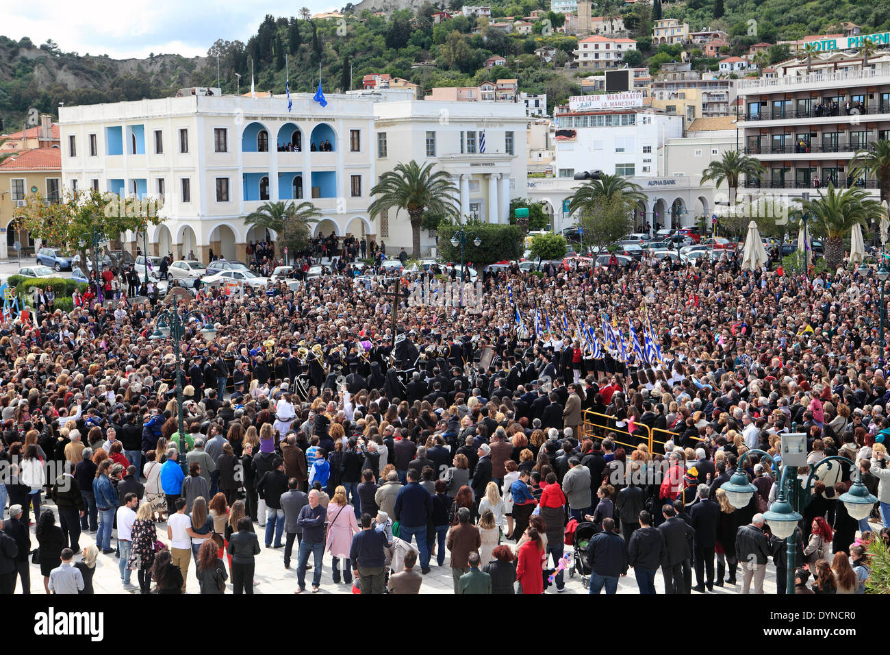 greece ionian zakynthos island easter good friday religious procession ...