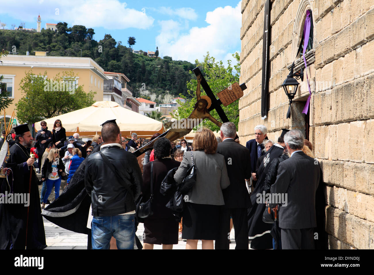 greece ionian zakynthos island easter good friday religious procession ...