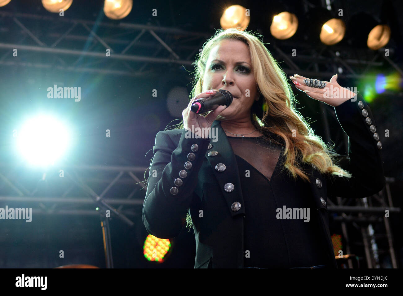 American singer Anastacia performing live during the Easter Parade of ...
