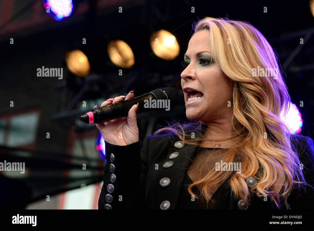 American singer Anastacia performing live during the Easter Parade of ...