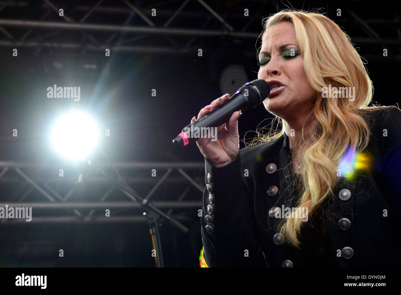 American singer Anastacia performing live during the Easter Parade of ...
