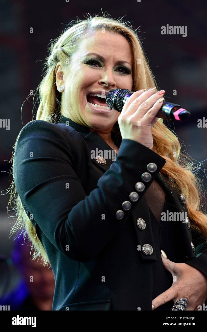 American singer Anastacia performing live during the Easter Parade of ...