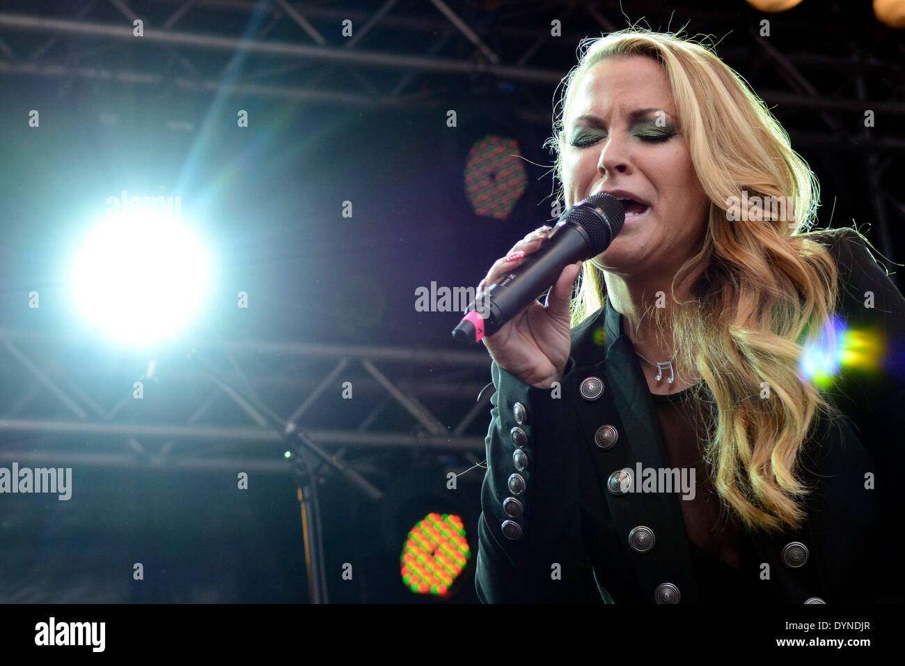American singer Anastacia performing live during the Easter Parade of ...