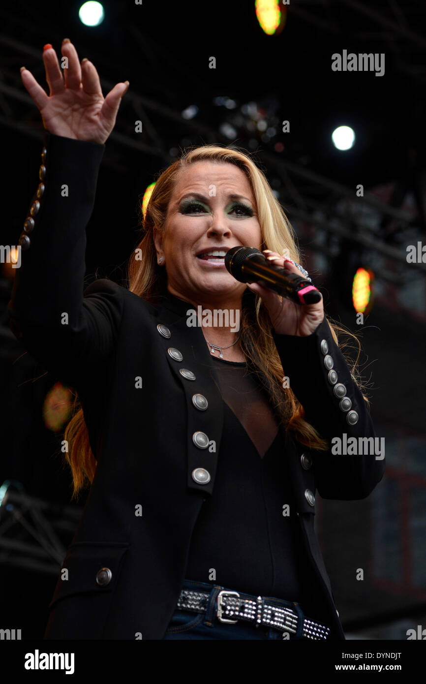 American singer Anastacia performing live during the Easter Parade of ...