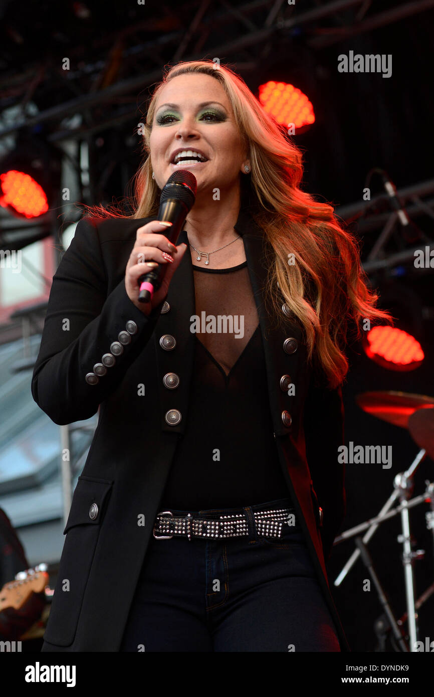 American singer Anastacia performing live during the Easter Parade of ...