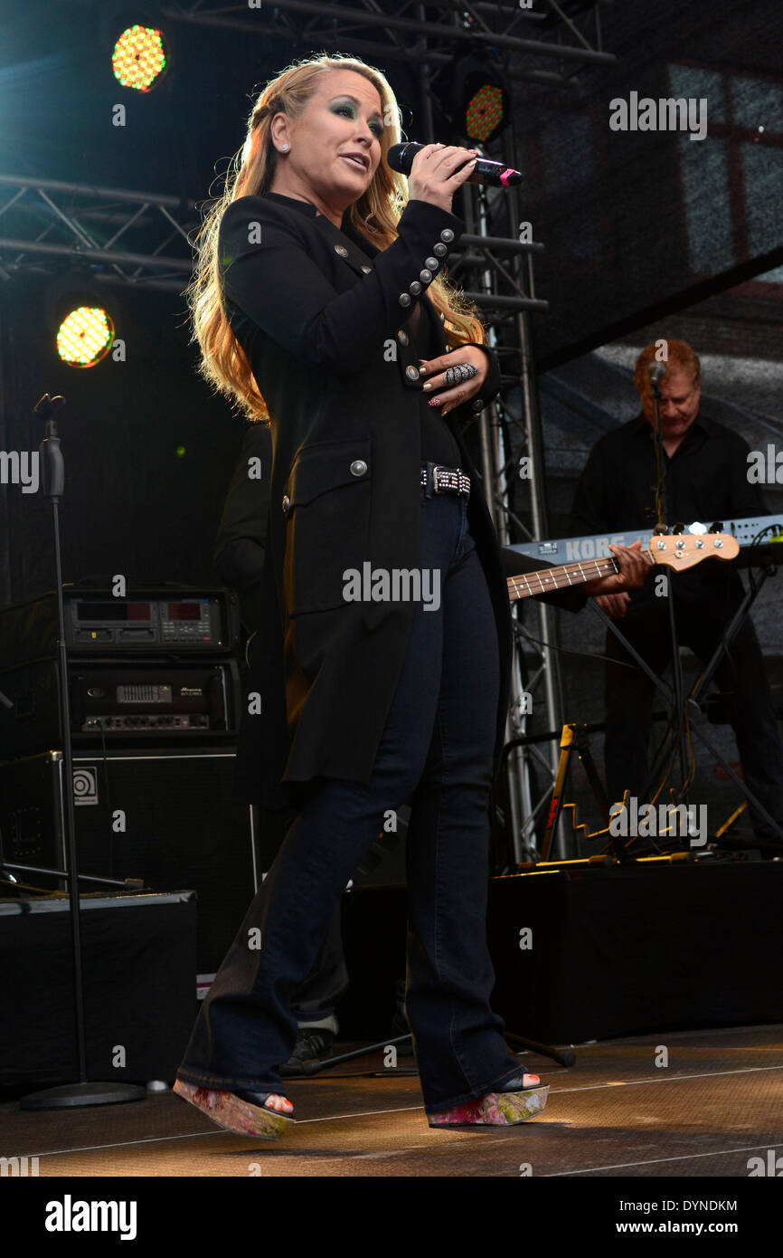 American singer Anastacia performing live during the Easter Parade of ...