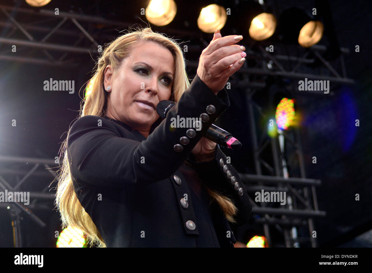 American singer Anastacia performing live during the Easter Parade of ...
