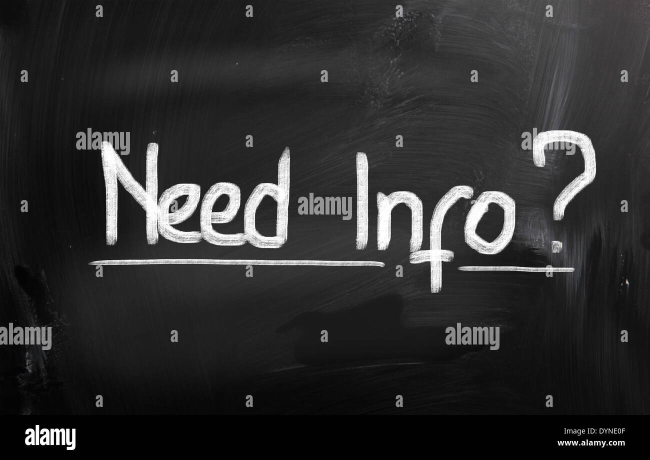 Need Info Concept Stock Photo - Alamy