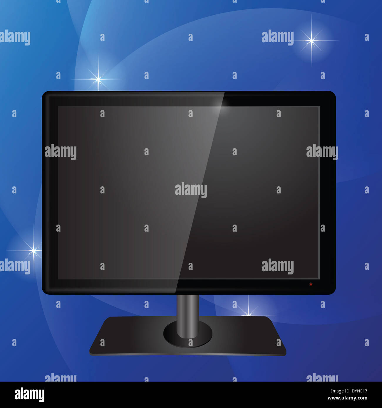 colorful illustration with tv screen on a blue background for your ...