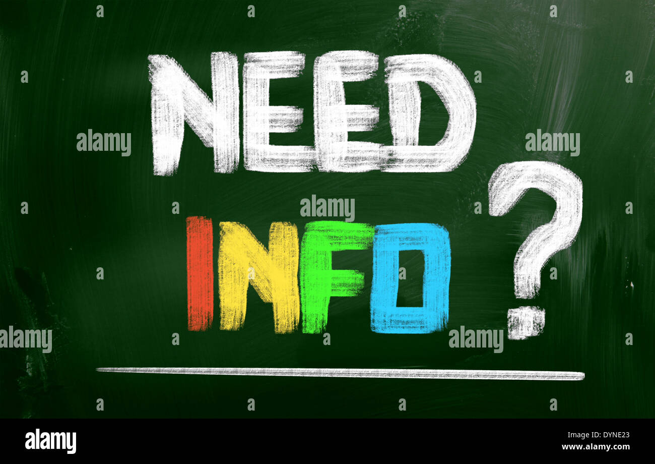Need Info Concept Stock Photo - Alamy