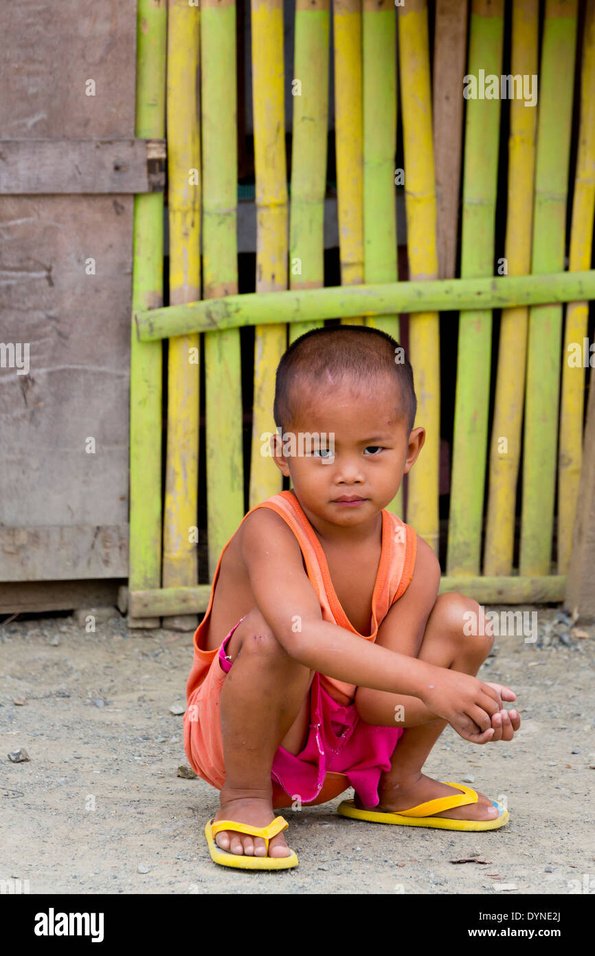 Portrait of a little Boy in Puerto Princesa, Palawan, Philippines Stock ...