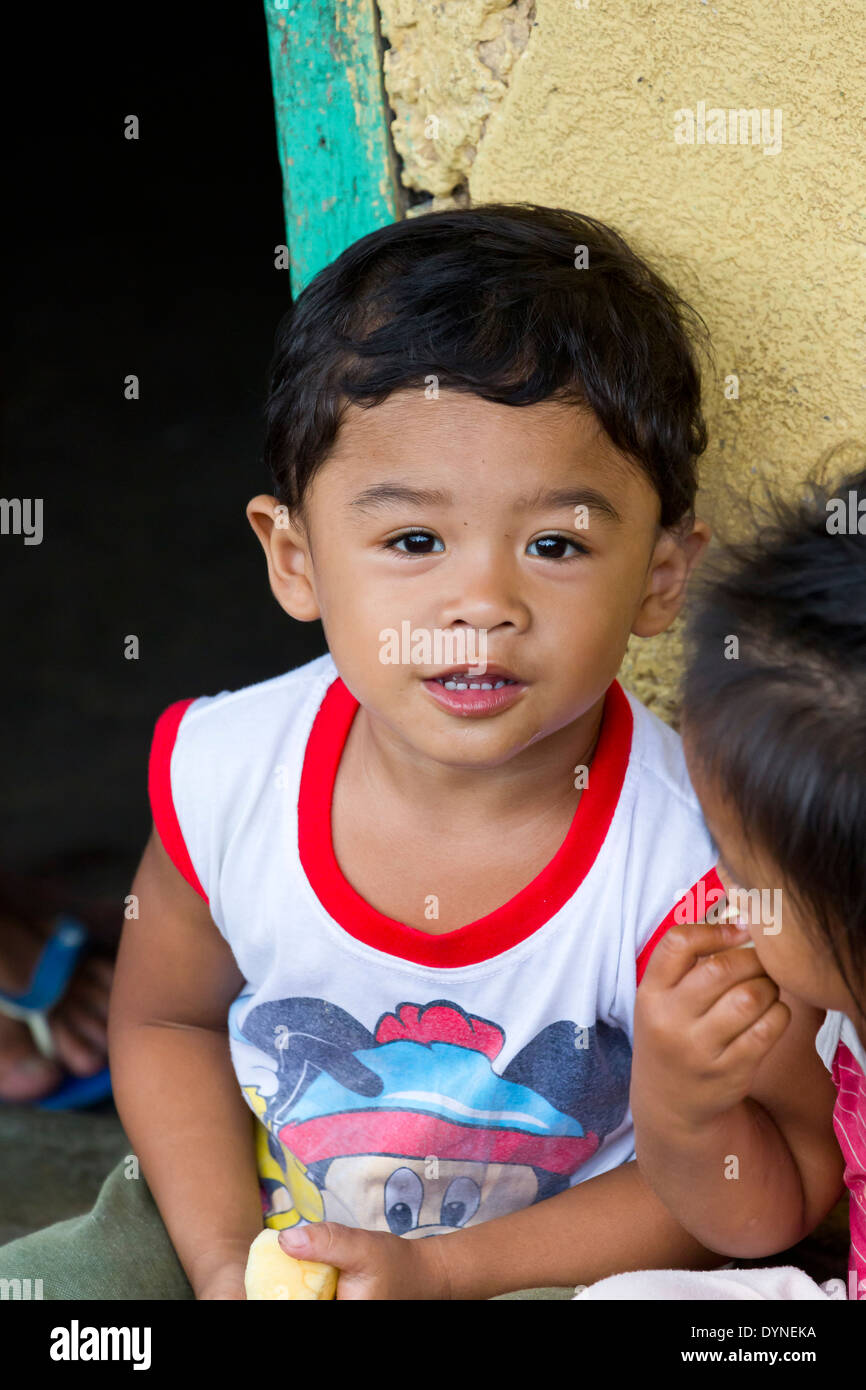Portrait of a little Boy in Puerto Princesa, Palawan, Philippines Stock ...