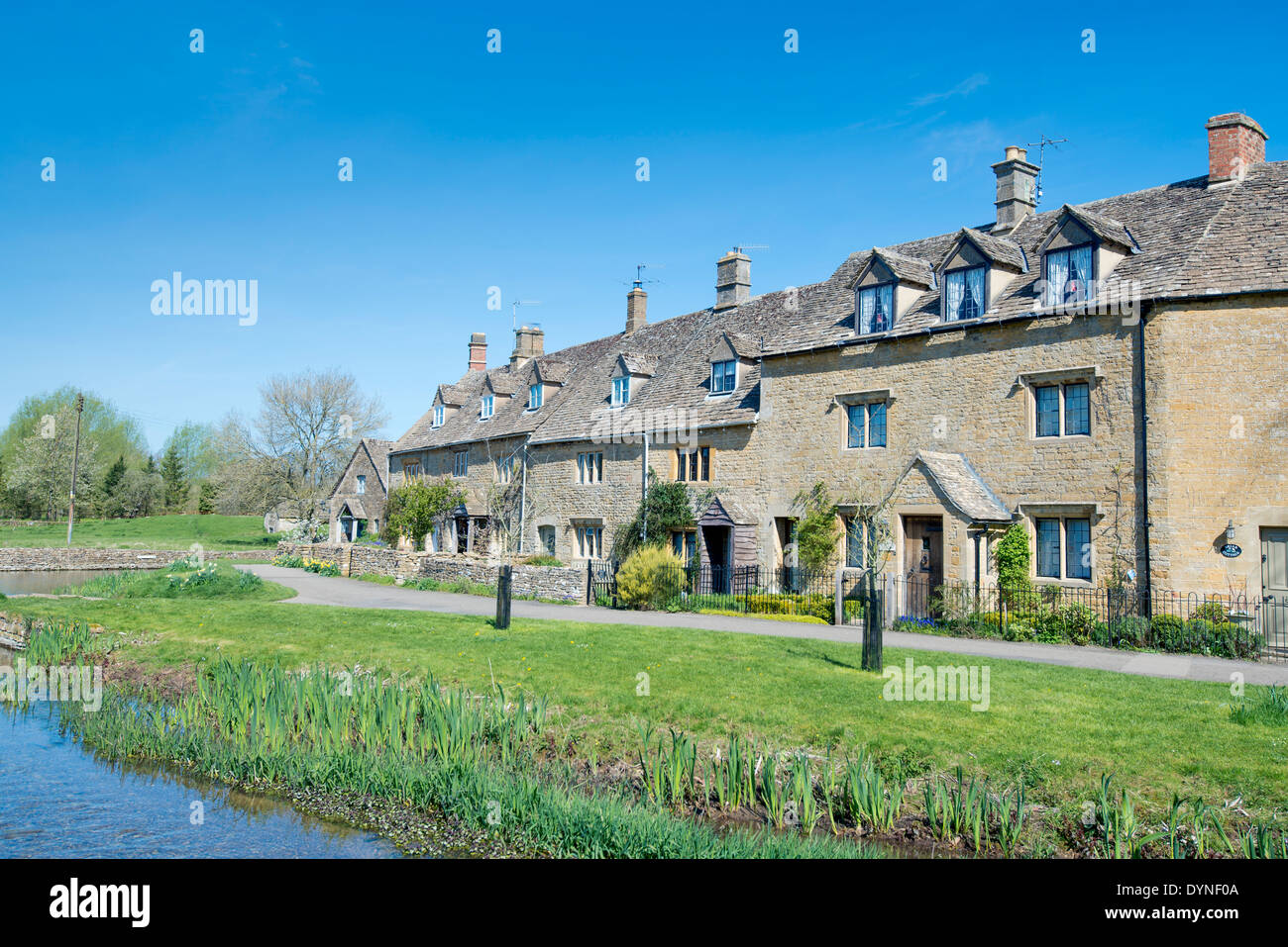 Old Cottages by a stream Stock Photo - Alamy