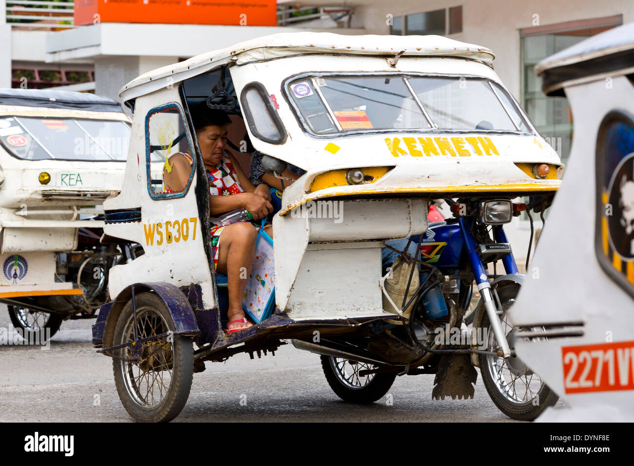 Typical Tricycle in Puerto Princesa, Palawan, Philippines Stock Photo ...