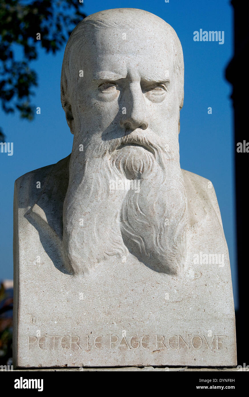 Egyptian Museum of Cairo.A statue of egyptologist Peter Le Page Renouf ...