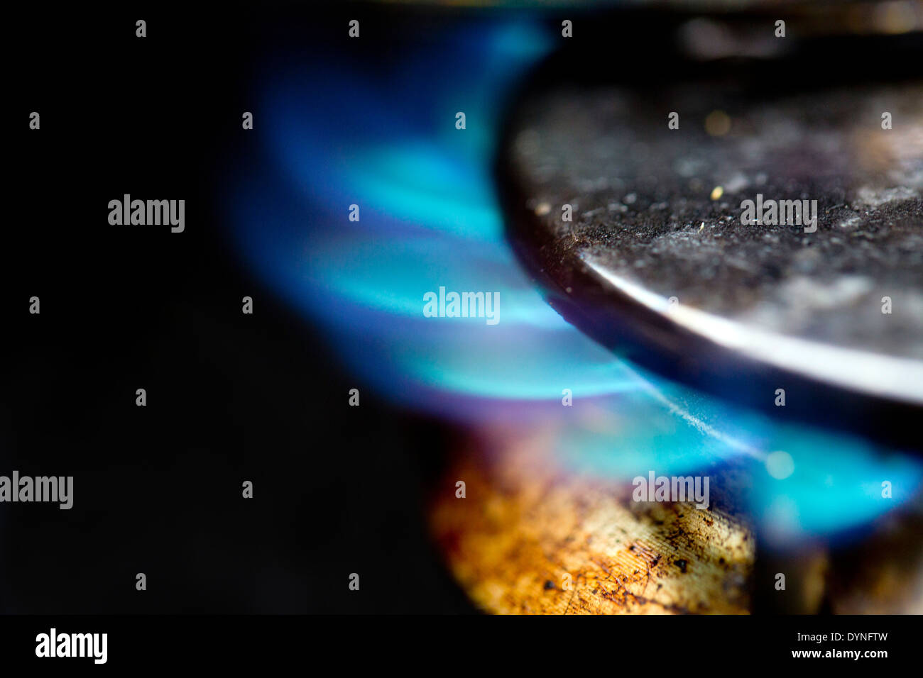 Burning Gas; Cooker; UK Stock Photo - Alamy