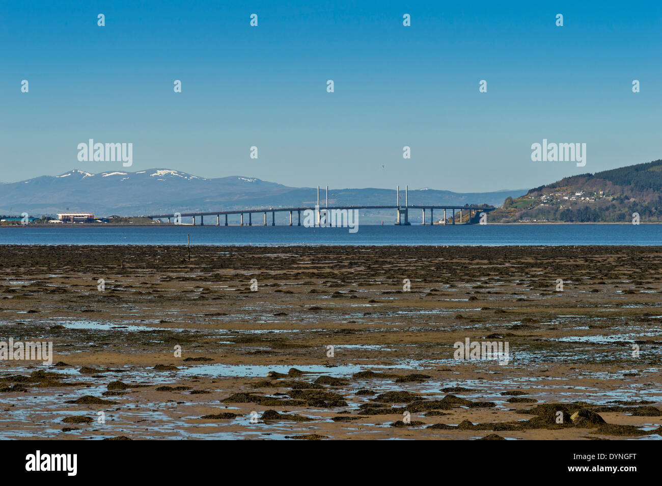 KESSOCK BRIDGE OVER THE BEAULY FIRTH AT INVERNESS SCOTLAND WITH SNOW ...
