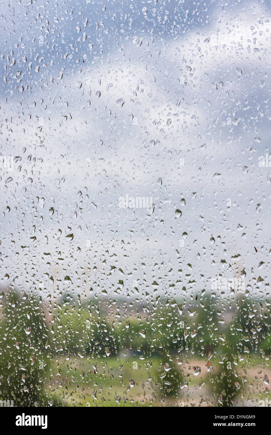 Water drops on window glass Stock Photo - Alamy