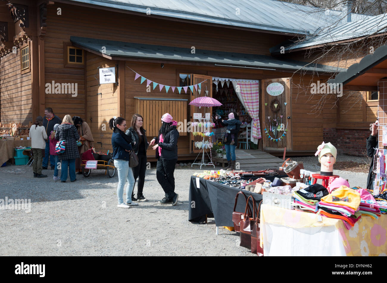 Easter handcraft market at the old stables in Tampere Finland Stock ...