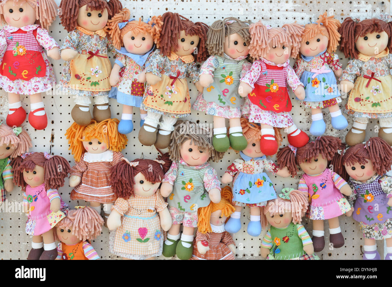 Dolls on a market stall Stock Photo - Alamy