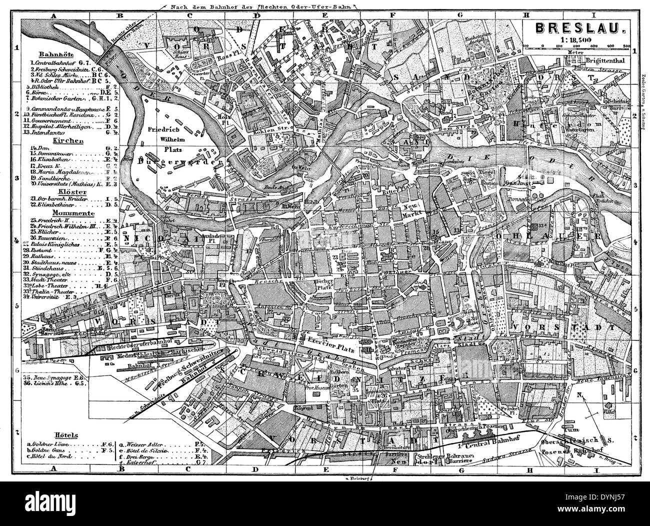 Old wroclaw map hi-res stock photography and images - Alamy