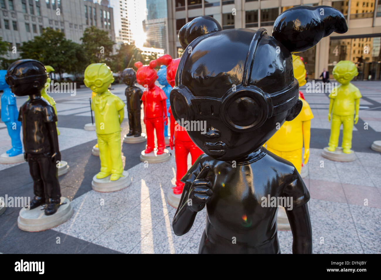 The Watch modern art sculpture by artist Hebru Brantley in Pioneer ...
