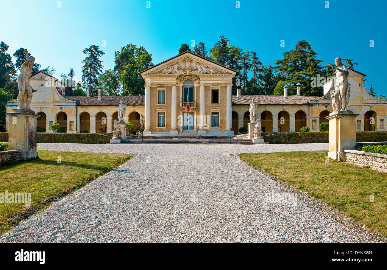 Italy,Veneto, Maser, the Villa Barbaro, architect Andrea Palladio Stock ...